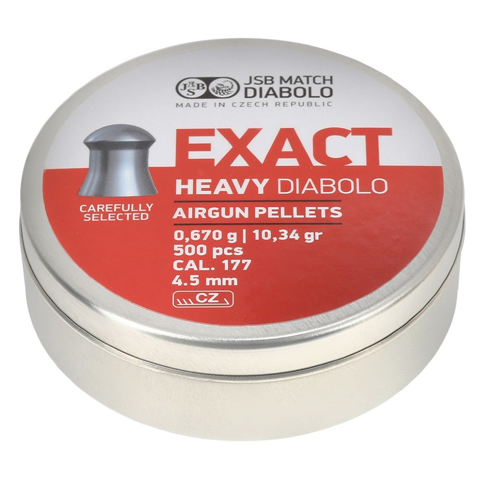Пульки для пневматики JSB Exact Heavy Круглые 4.52 мм 0.67 г (500 шт ...
